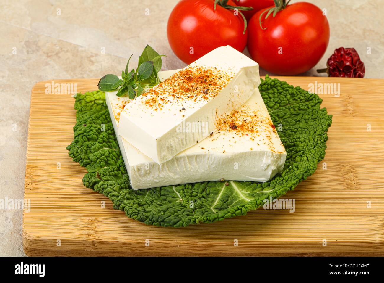 Greek Feta soft cheese for salad Stock Photo - Alamy