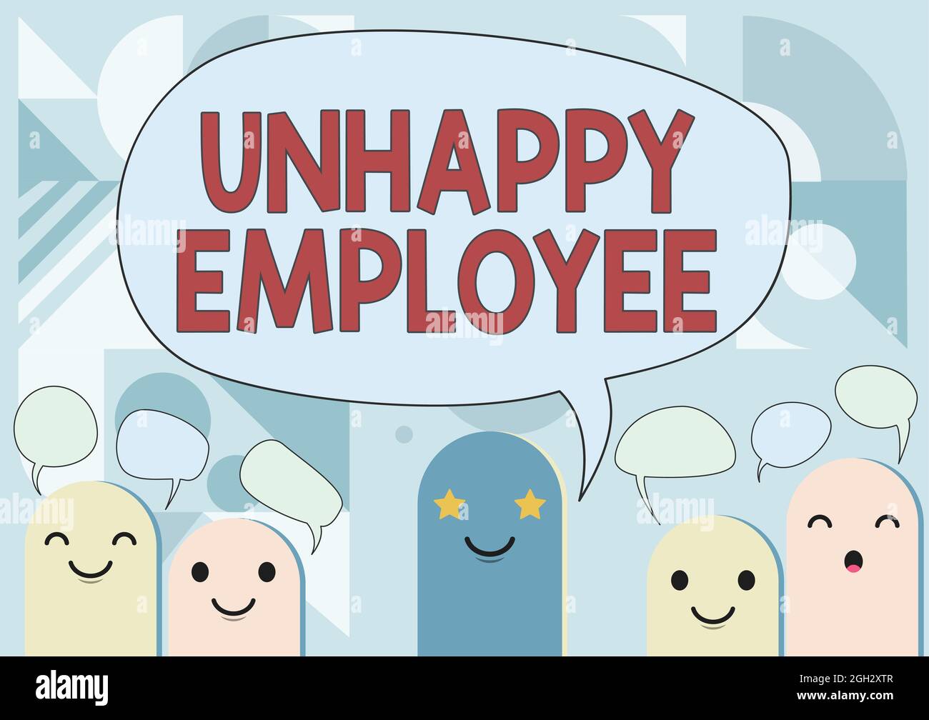 Conceptual caption Unhappy Employee. Concept meaning a workforce not ...