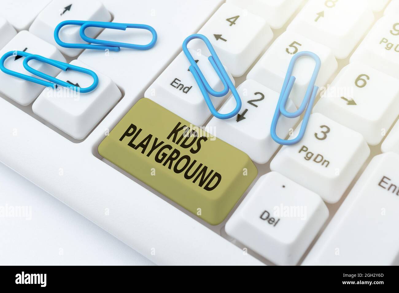 Writing displaying text Kids Playground. Word Written on piece of land ...