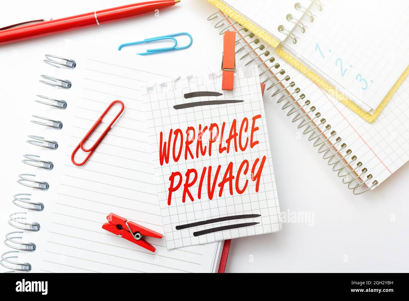 Hand writing sign Workplace Privacy. Business overview protection of ...