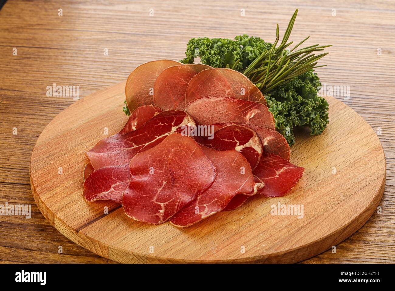 Italian cuisine - bresaola di Milano meat Stock Photo - Alamy