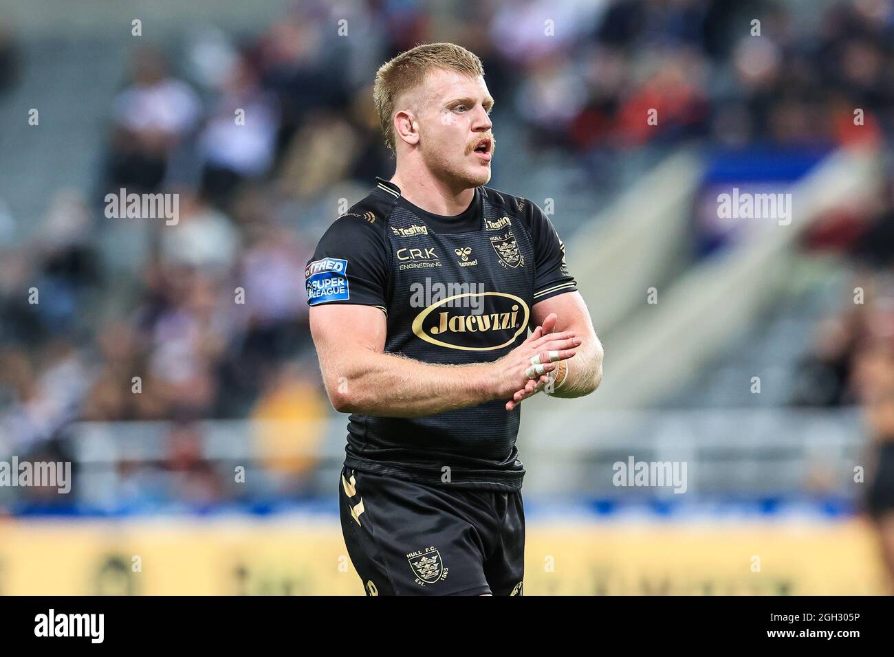 Brad Fash (17) of Hull FC in, on 9/4/2021. (Photo by Mark Cosgrove/News ...