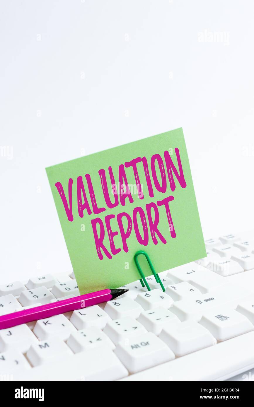 Conceptual caption Valuation Report. Internet Concept process of ...