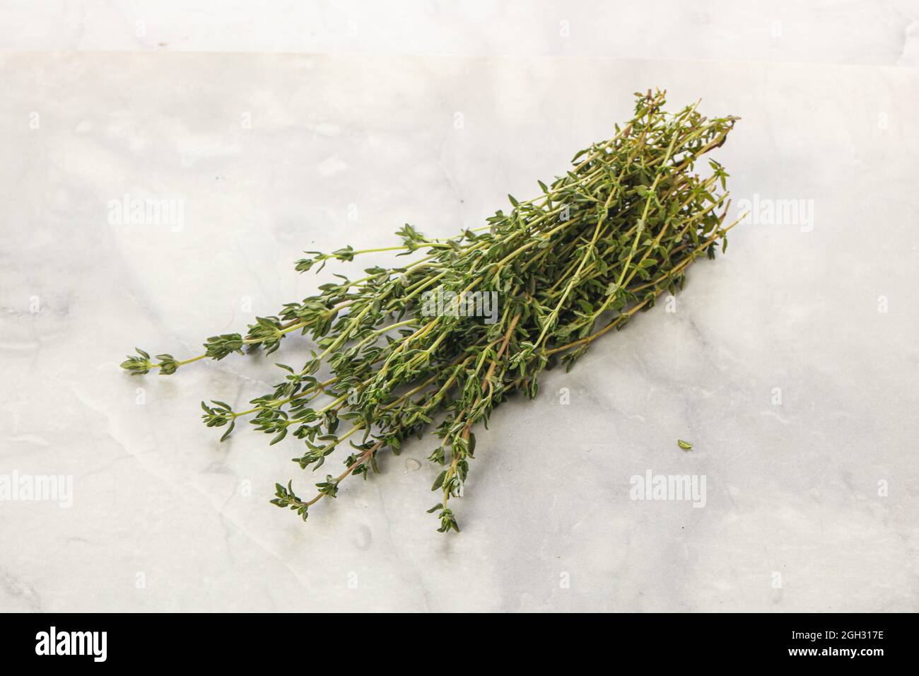 Fresh aroma green herb Thyme seasoning isolated Stock Photo - Alamy