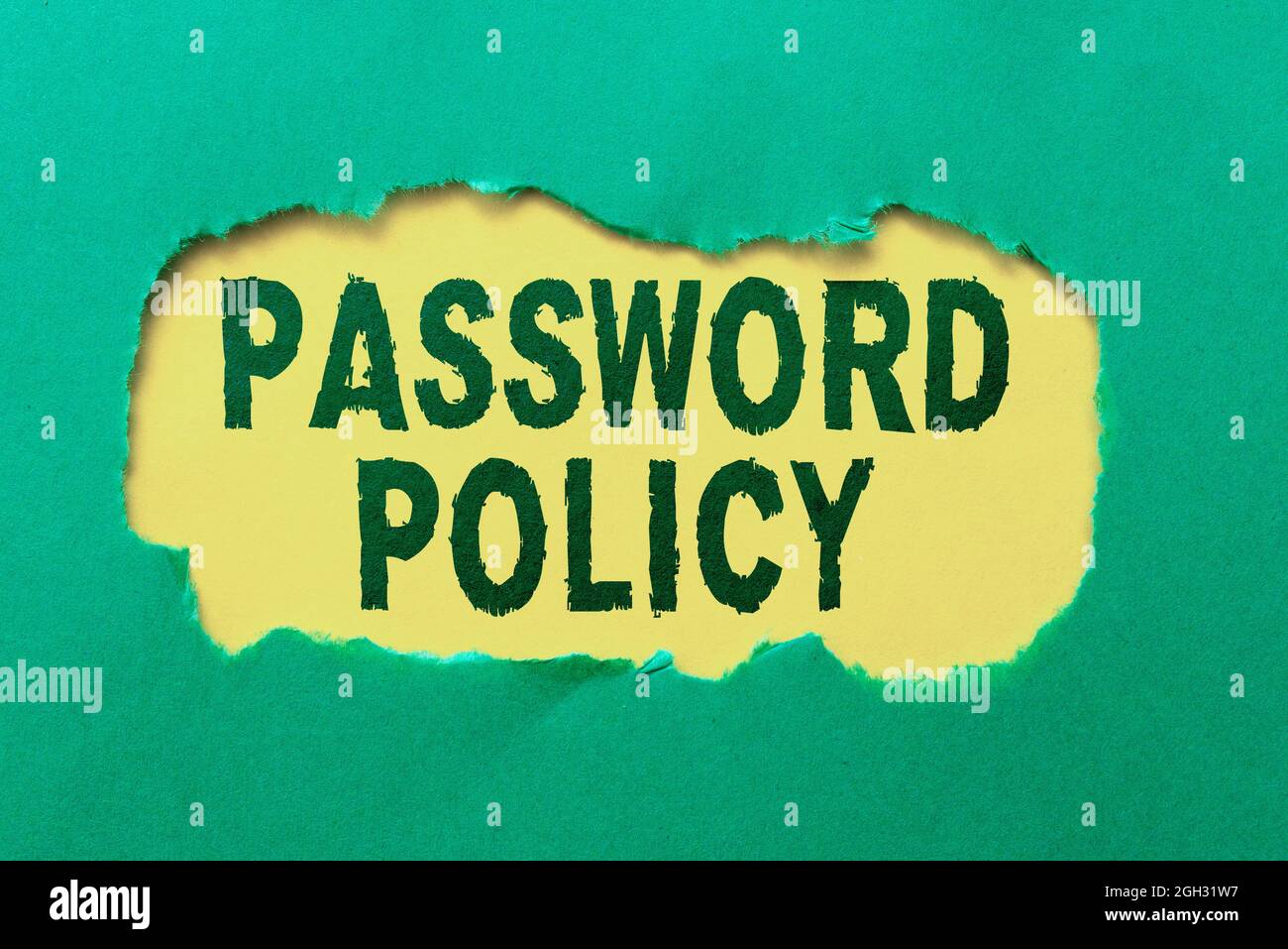 Writing Displaying Text Password Policy Conceptual Photo First Line Of