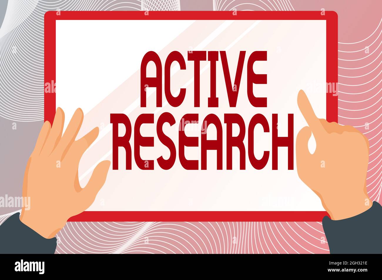 Sign displaying Active Research. Business overview Simultaneous process ...