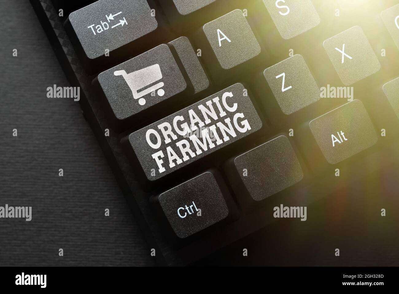 Text showing inspiration Organic Farming, Word for agricultural system ...