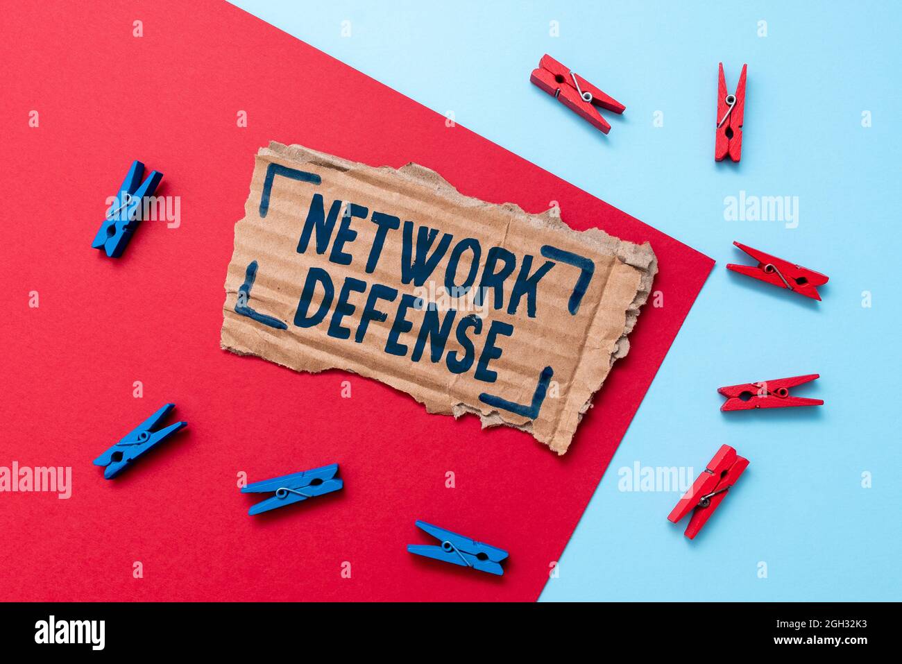 Hand writing sign Network Defense. Concept meaning easures to protect ...