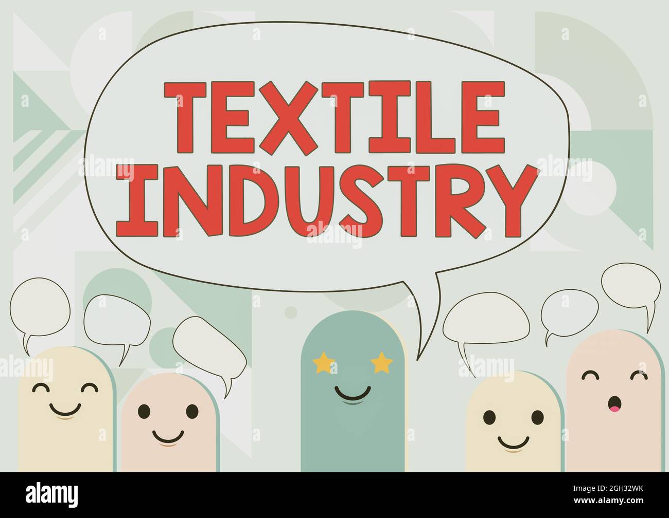 Text sign showing Textile Industry. Business overview production and ...