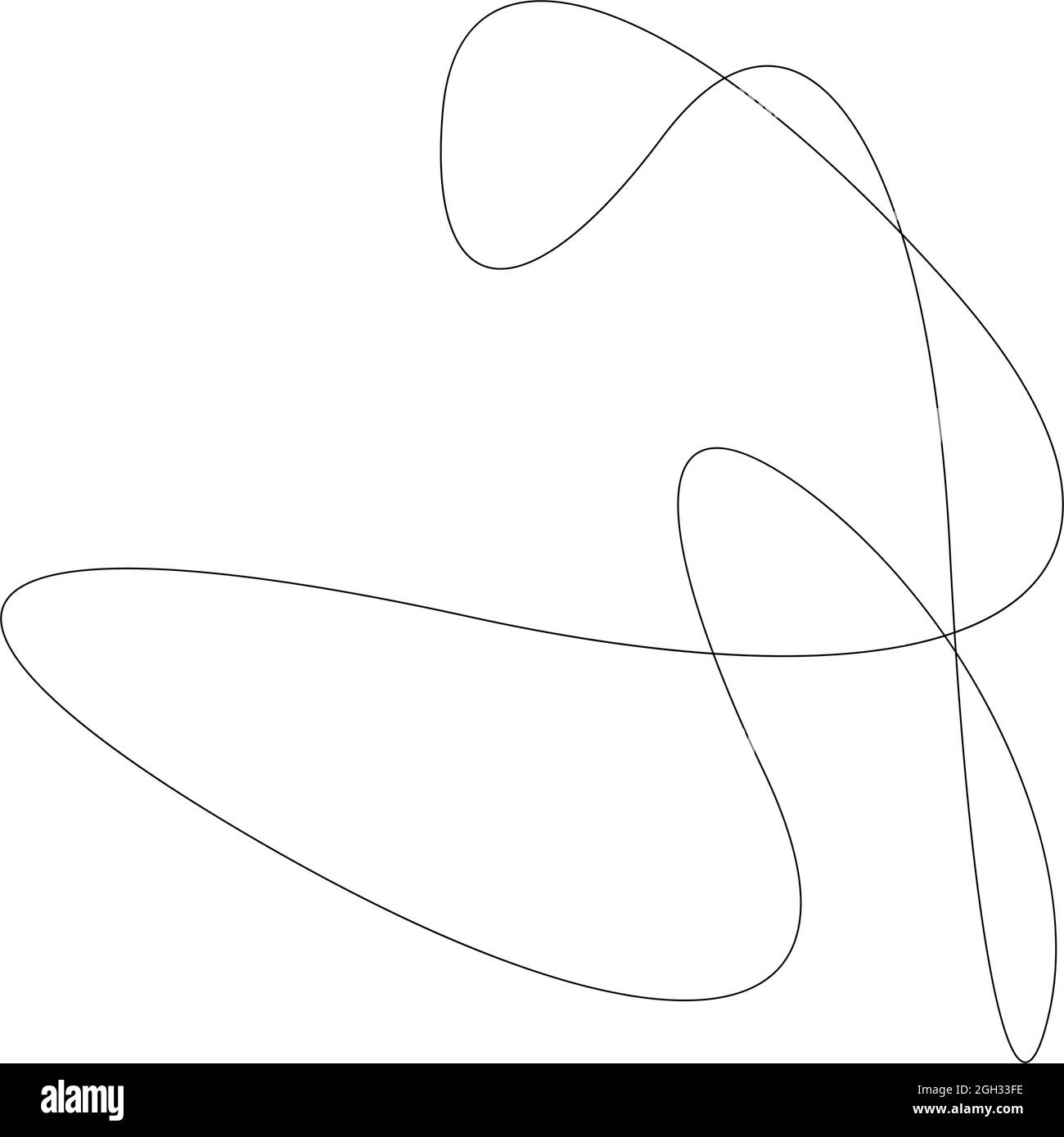 Random curvy, squiggle, freehand abstract shape. Squiggle, wriggle ...