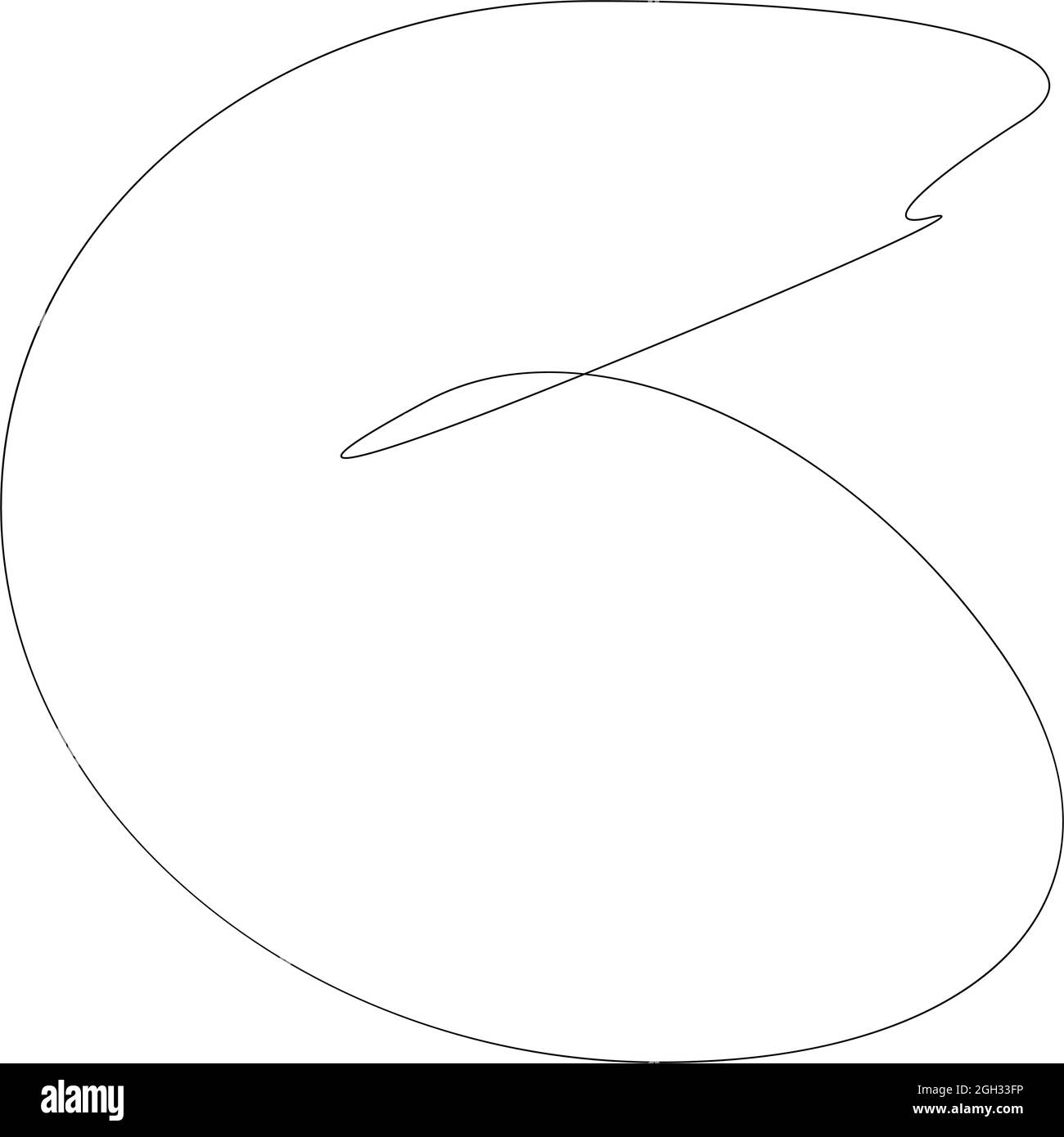 Random curvy, squiggle, freehand abstract shape. Squiggle, wriggle ...