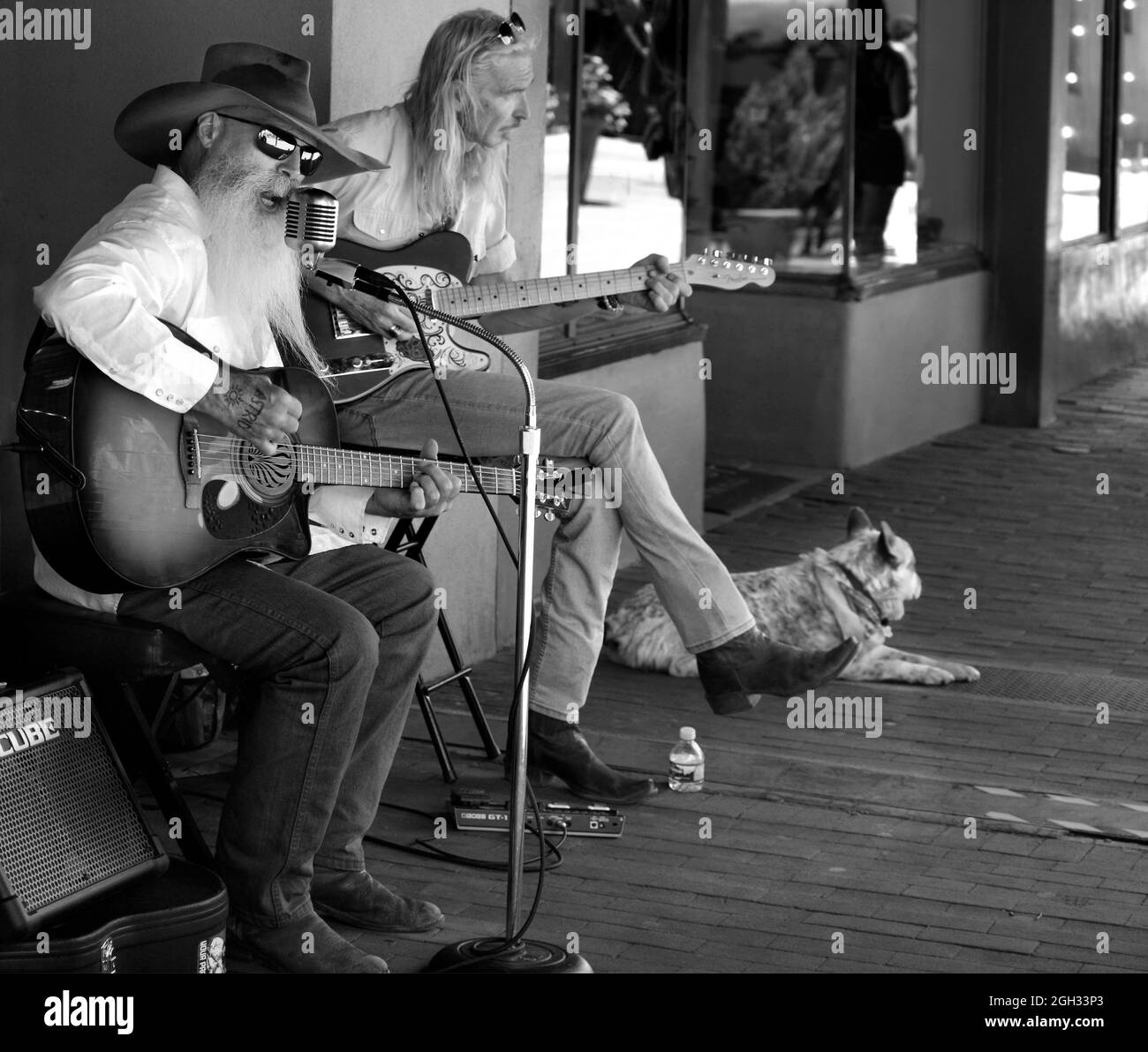 Johnny Lloyd, a well-known street performer in Santa Fe, New Mexico ...