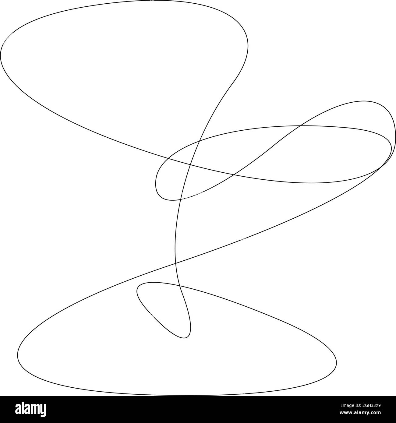 Random curvy, squiggle, freehand abstract shape. Squiggle, wriggle ...