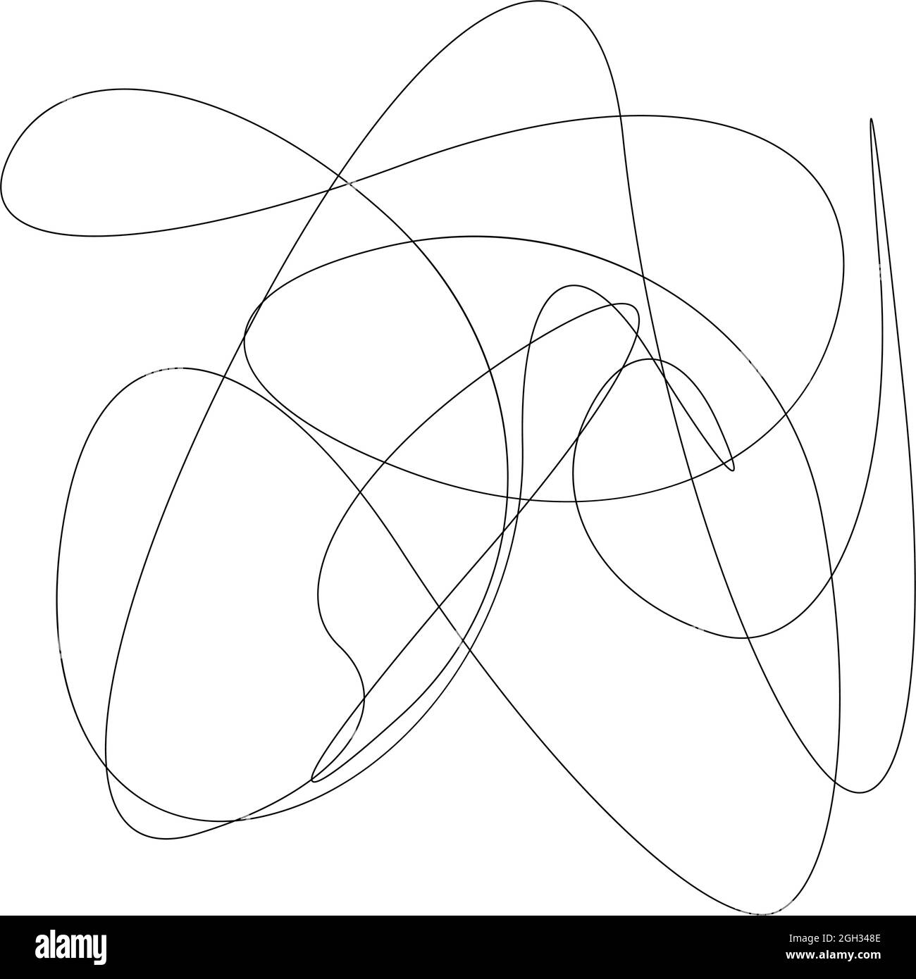 Random curvy, squiggle, freehand abstract shape. Squiggle, wriggle ...