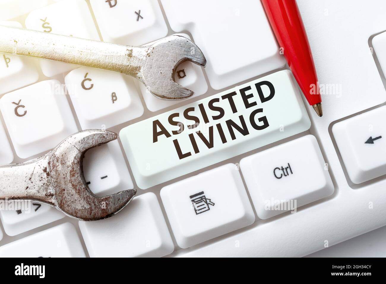 Inspiration showing sign Assisted Living. Business concept longterm ...