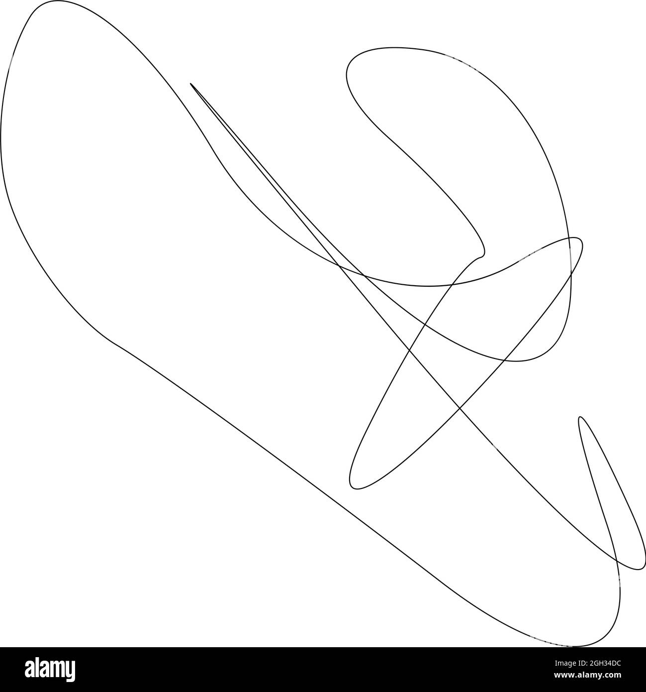 Random curvy, squiggle, freehand abstract shape. Squiggle, wriggle ...