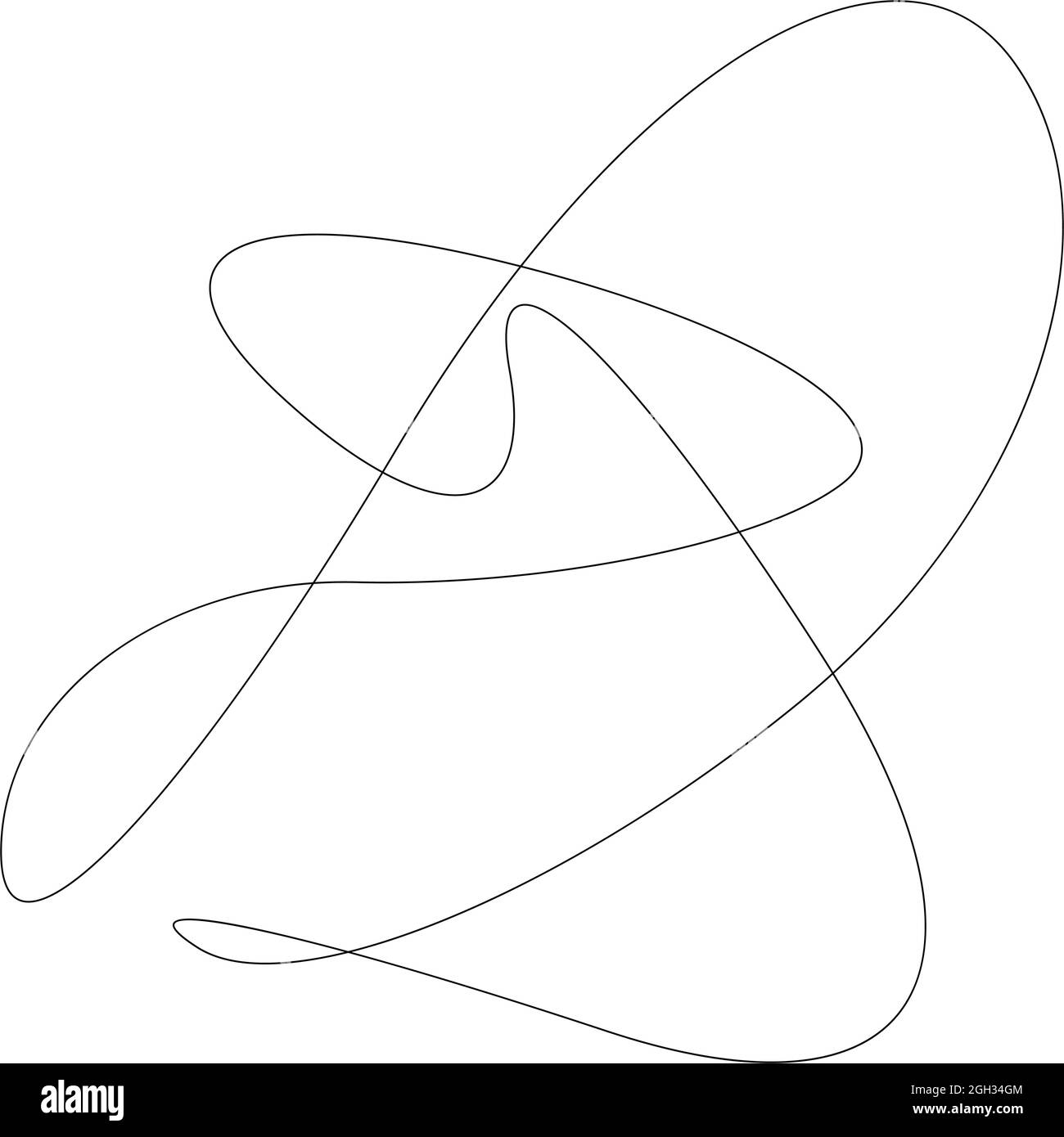 Random curvy, squiggle, freehand abstract shape. Squiggle, wriggle ...