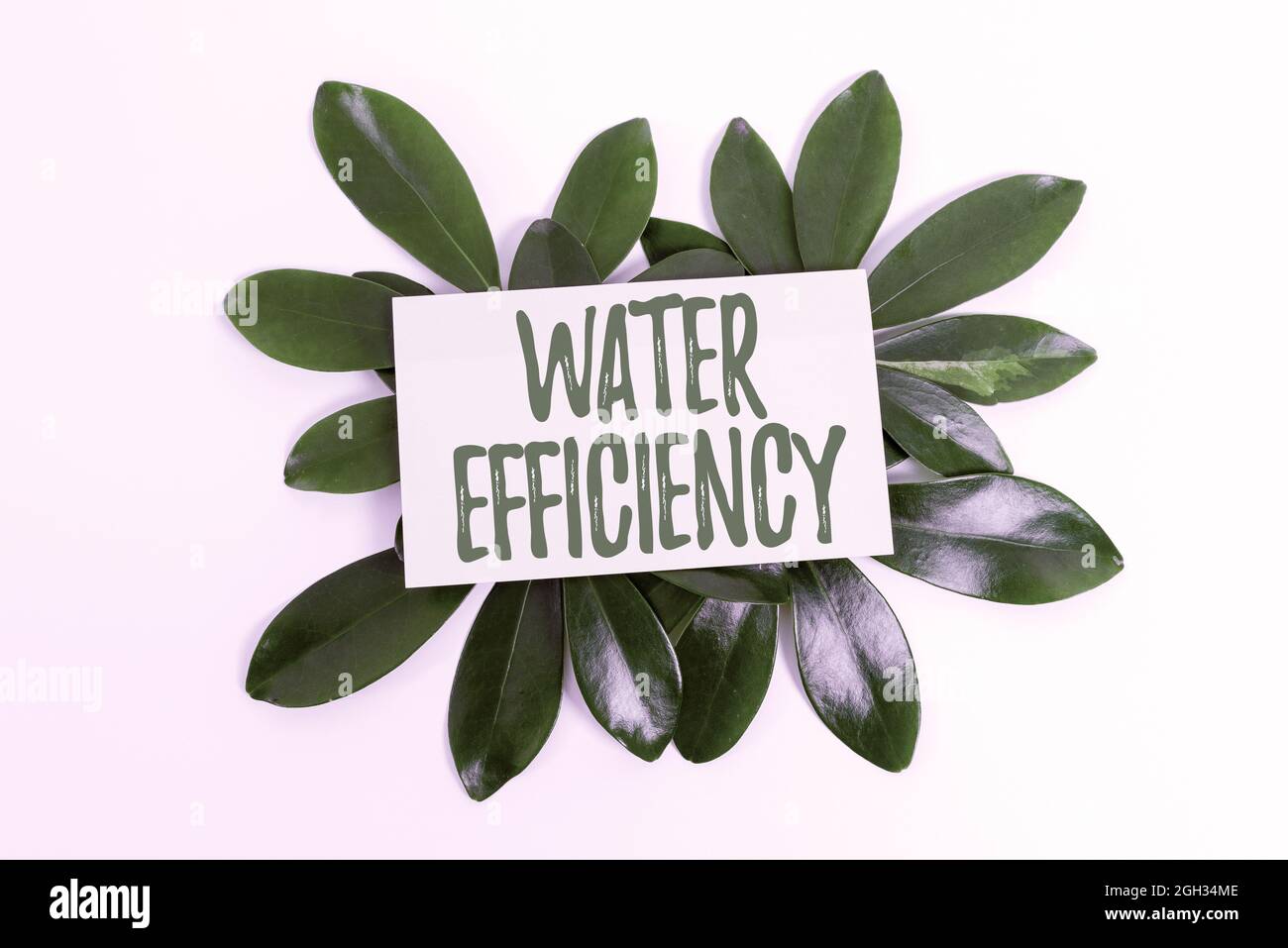 Conceptual display Water Efficiency. Internet Concept reduce water ...