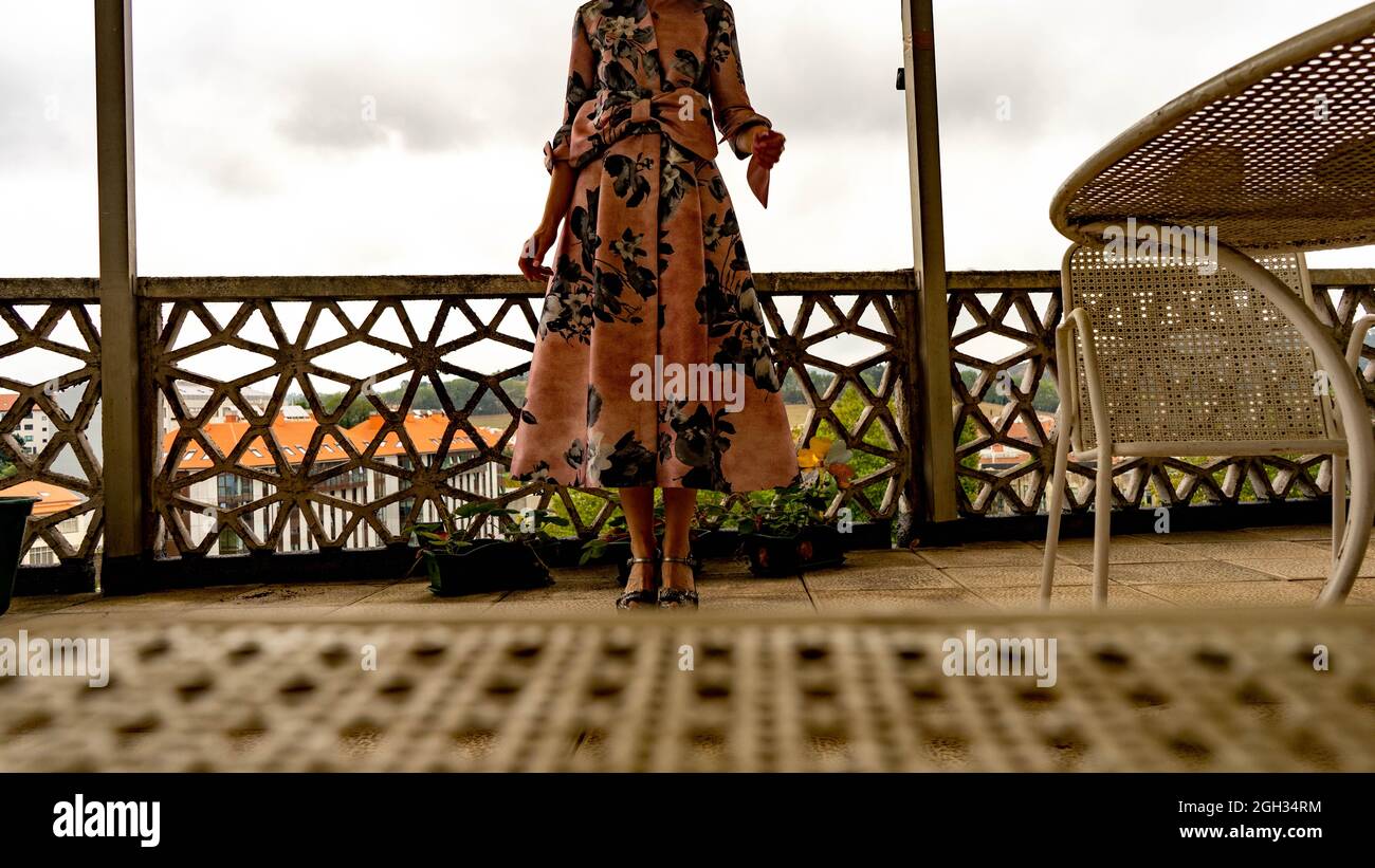 woman's body in a bow dress Stock Photo - Alamy