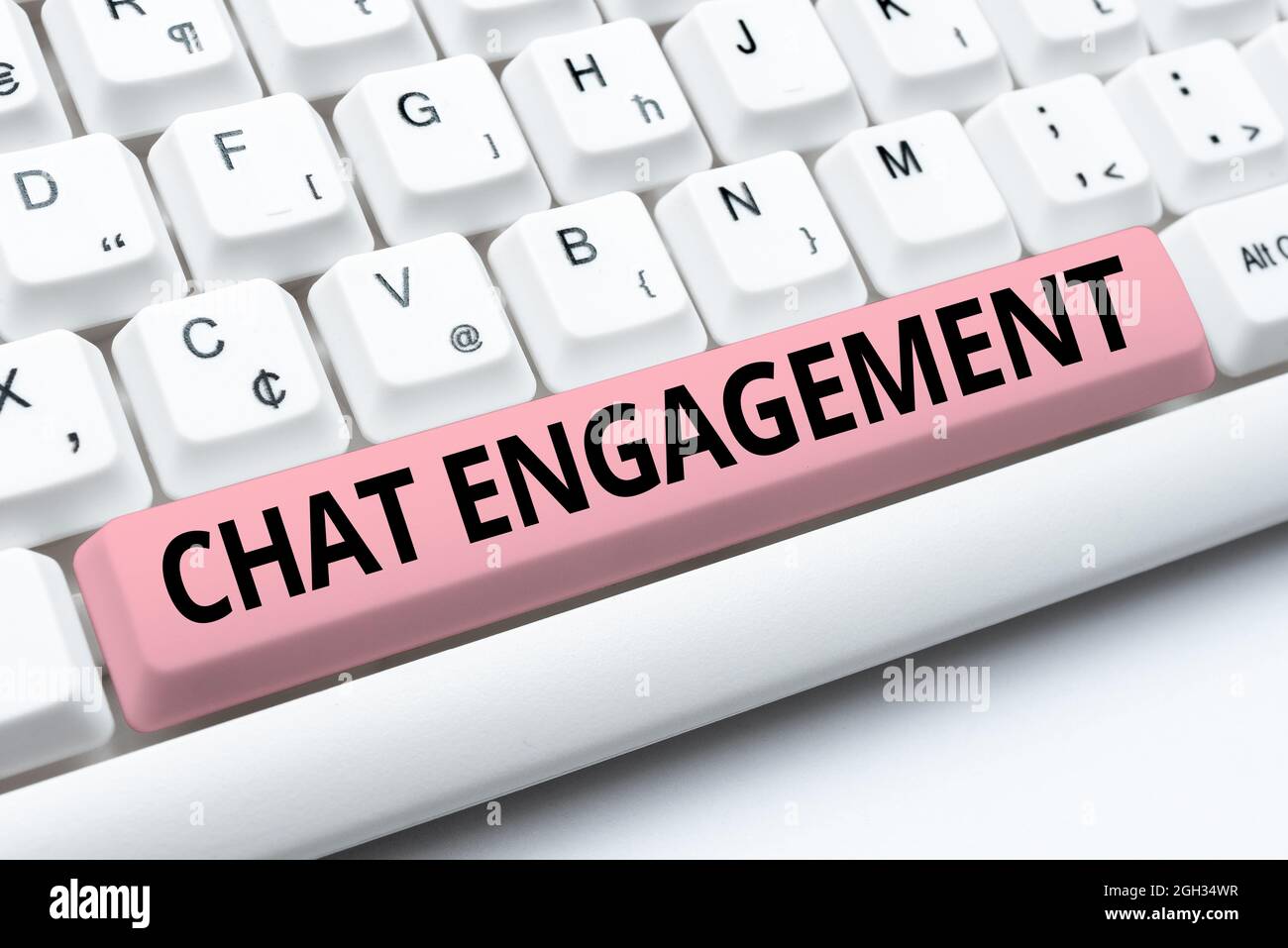 Conceptual display Chat Engagement. Word for customer interacts ...