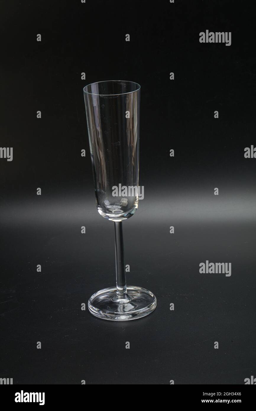 Empty glass for vine or water isolated Stock Photo - Alamy