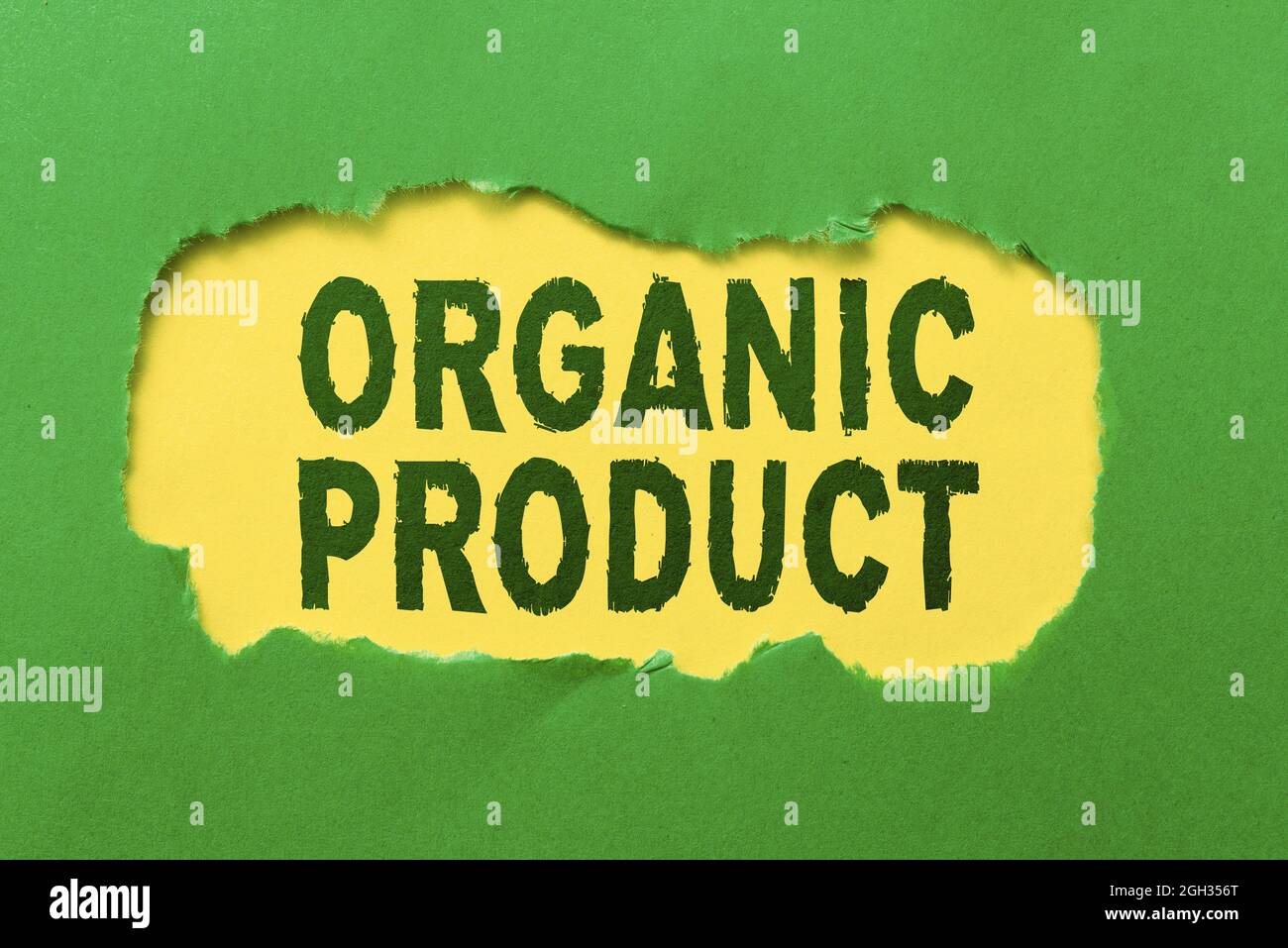 Handwriting text Organic Product, Conceptual photo made from materials ...