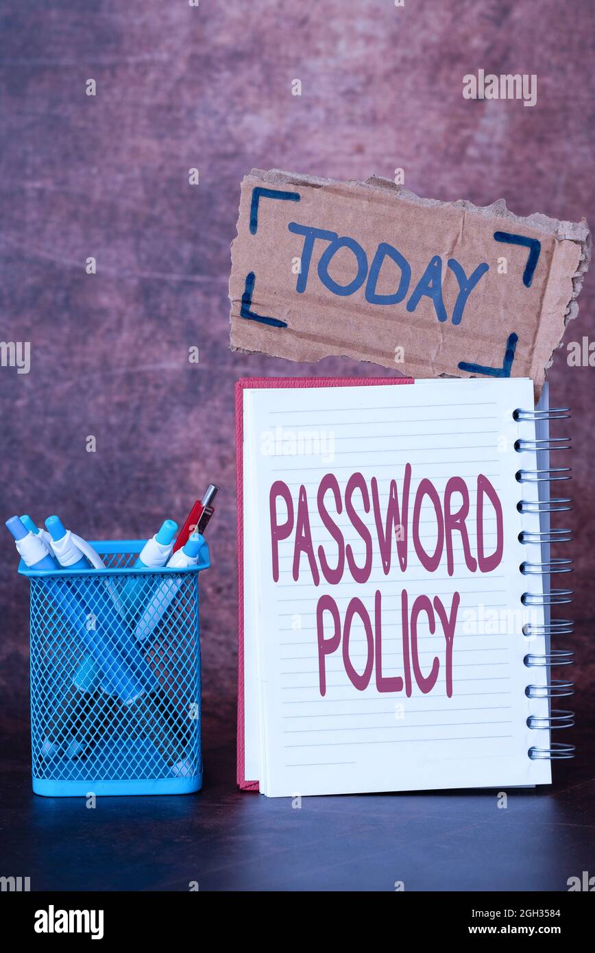 Inspiration Showing Sign Password Policy Word Written On First Line Of