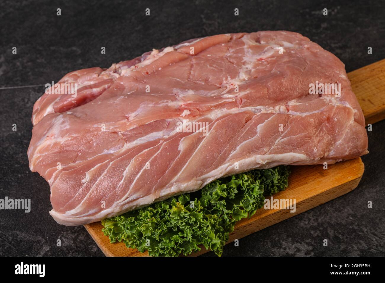 Raw pork loin meat for cooking Stock Photo - Alamy