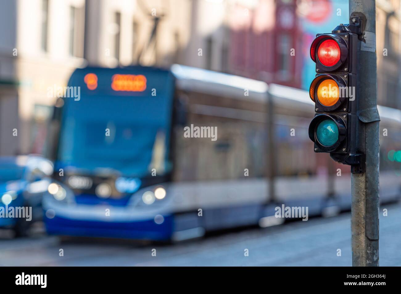 Red orange traffic light hi-res stock photography and images - Alamy