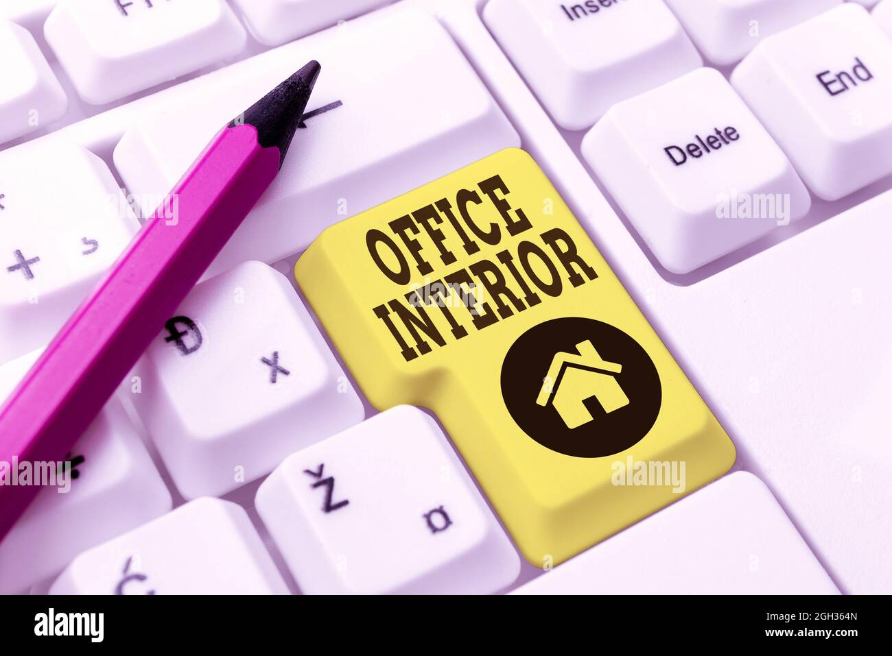 Conceptual caption Office Interior, Word for making indoor spaces ...