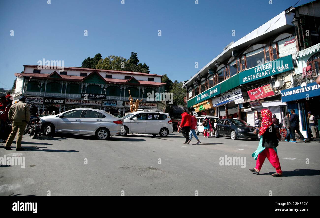 A general view of India's one of the famous Hill Station 'Mussoorie ...