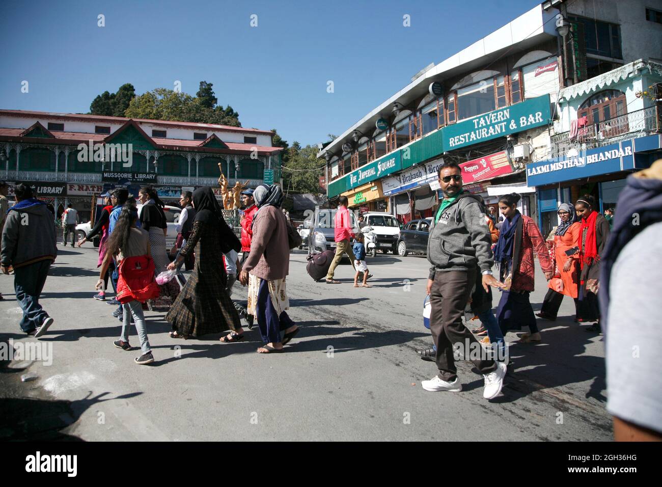 A general view of India's one of the famous Hill Station 'Mussoorie ...
