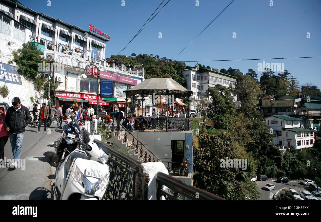 A general view of India's one of the famous Hill Station 'Mussoorie ...