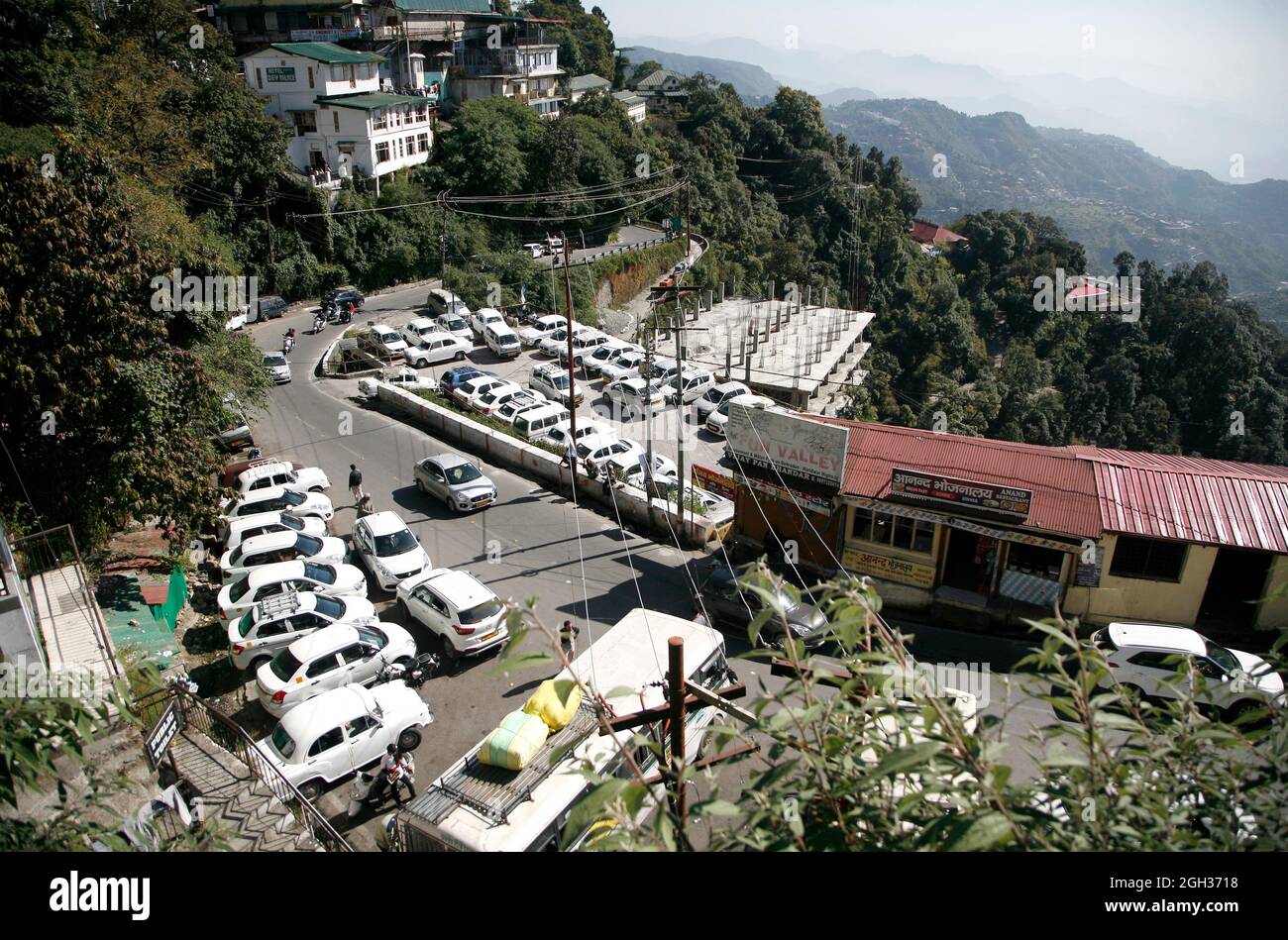 A general view of India's one of the famous Hill Station 'Mussoorie ...