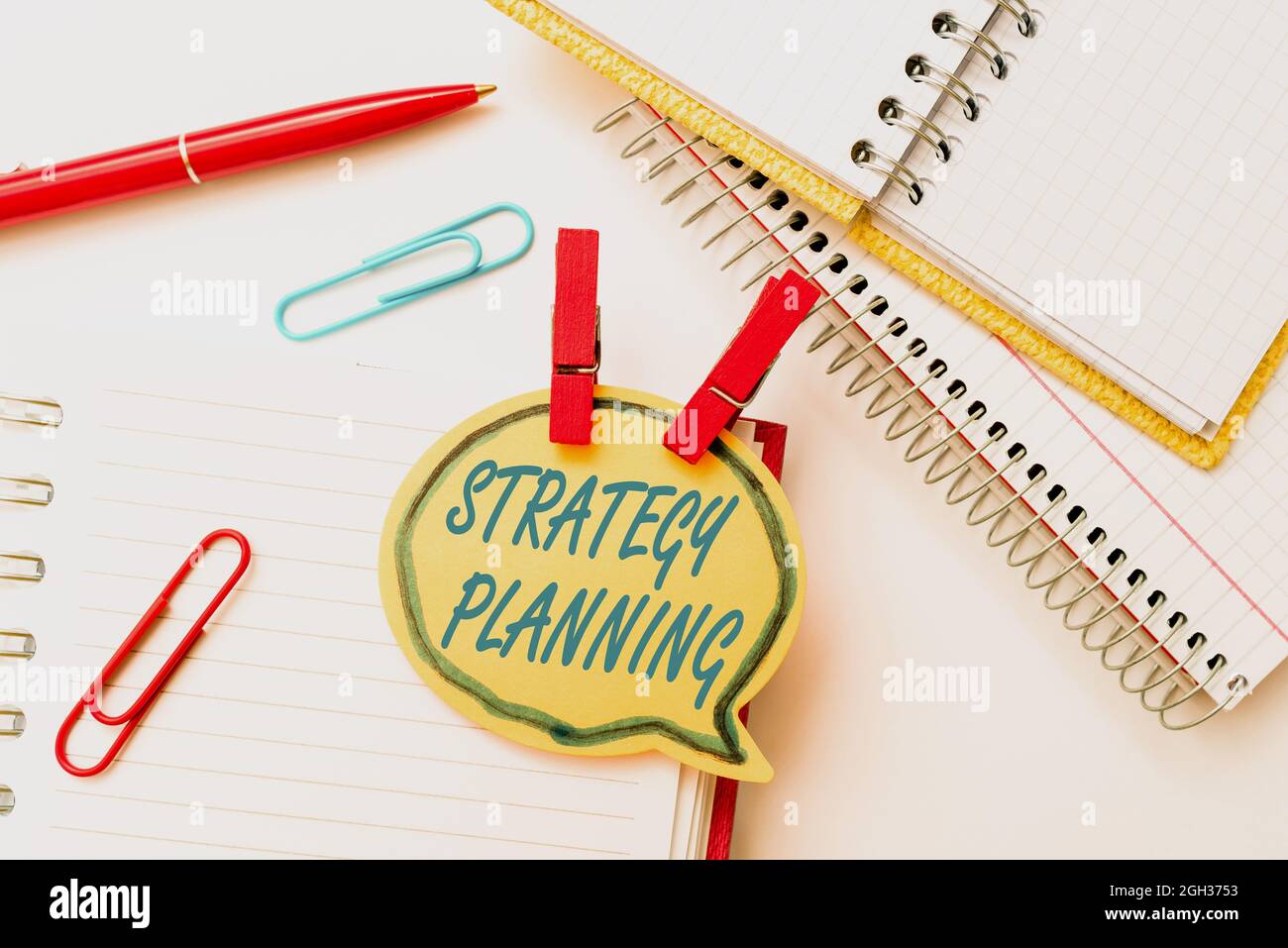 Inspiration showing sign Strategy Planning. Word Written on A ...