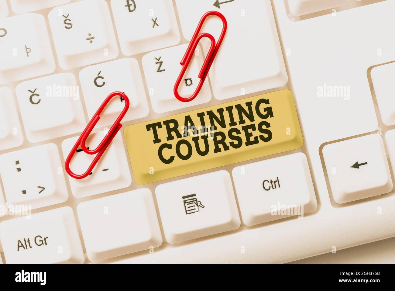 Text sign showing Training Courses. Word Written on lessons to teach ...