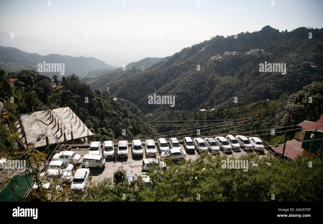 A general view of India's one of the famous Hill Station 'Mussoorie ...
