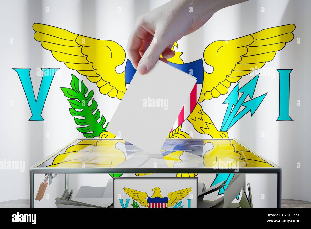 American virgin islands flag hi-res stock photography and images - Alamy