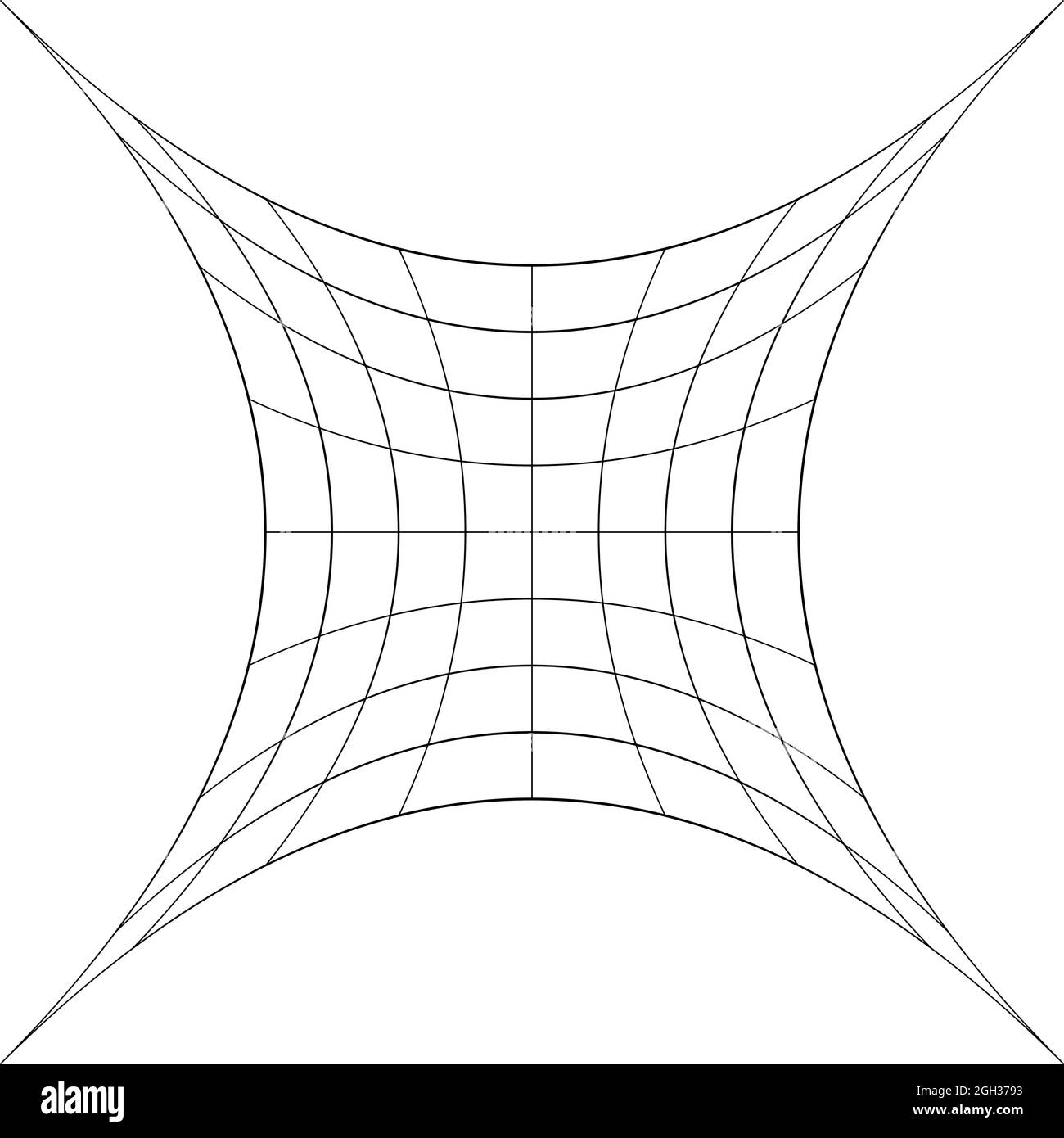 Distorted abstract geometric shape elements. Deformation, distortion ...