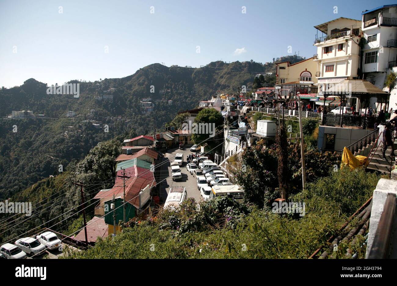 A general view of India's one of the famous Hill Station 'Mussoorie ...
