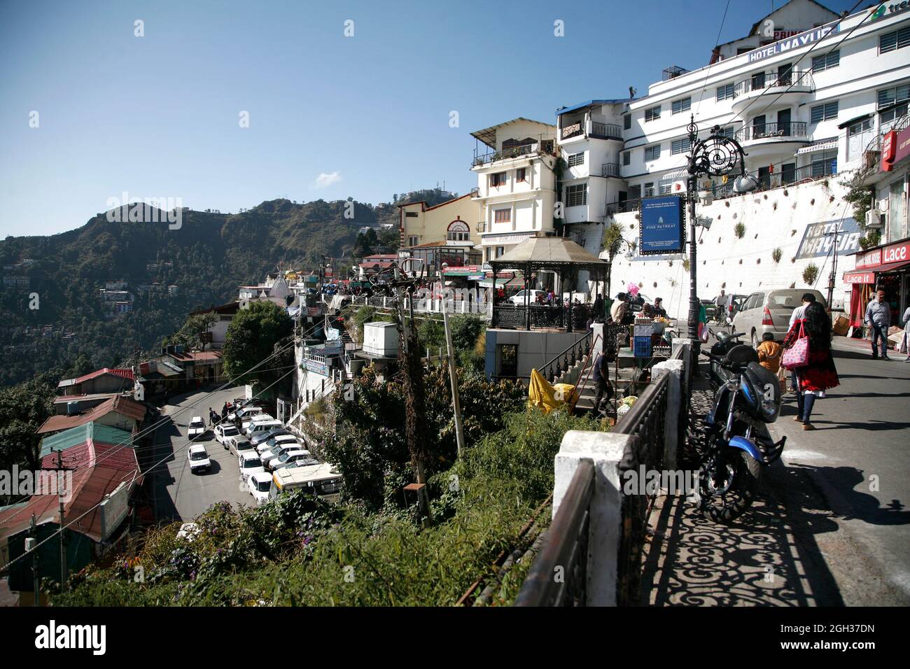 A general view of India's one of the famous Hill Station 'Mussoorie ...