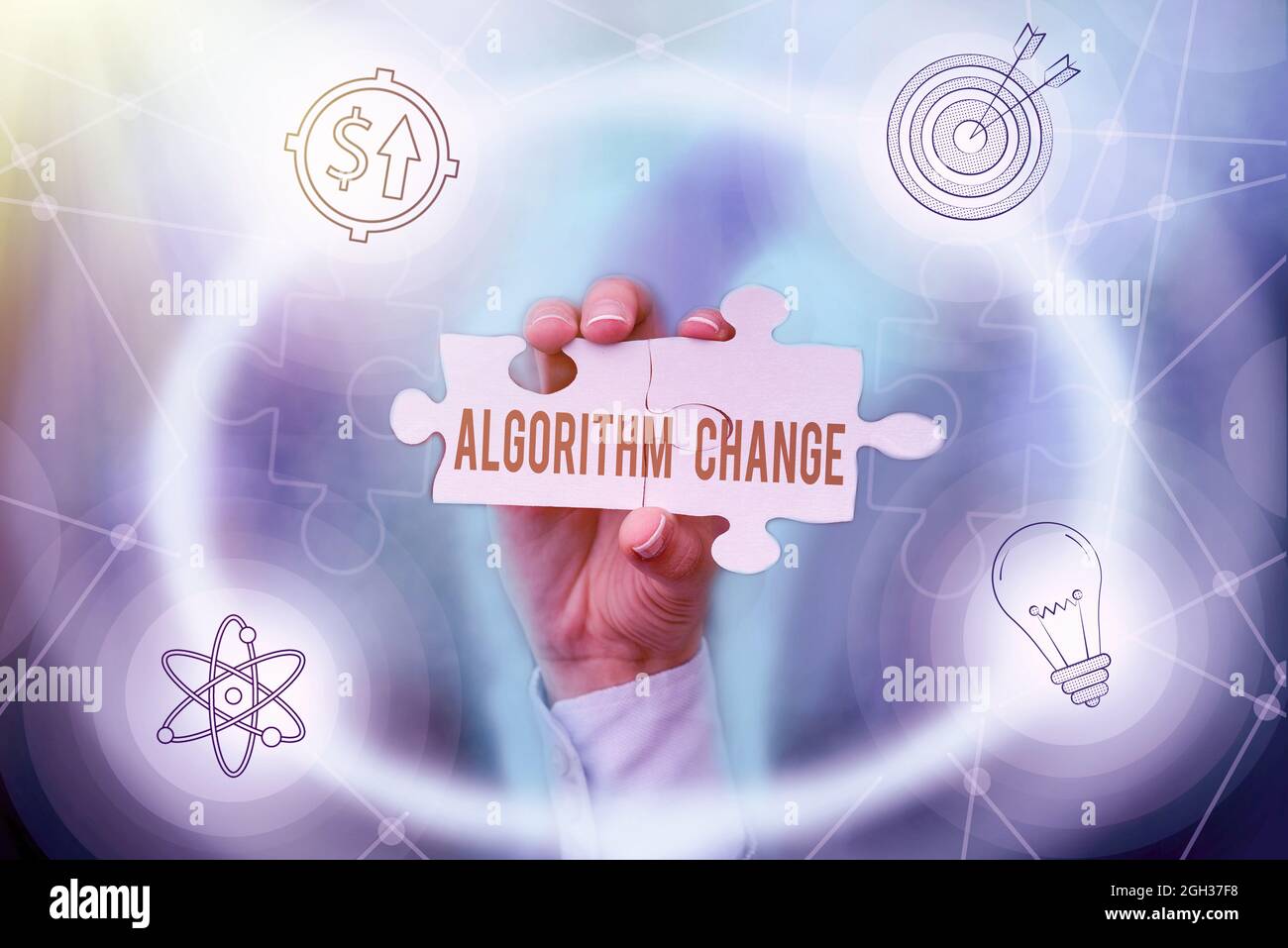 Text showing inspiration Algorithm Change. Word for change in procedure designed to perform an ...