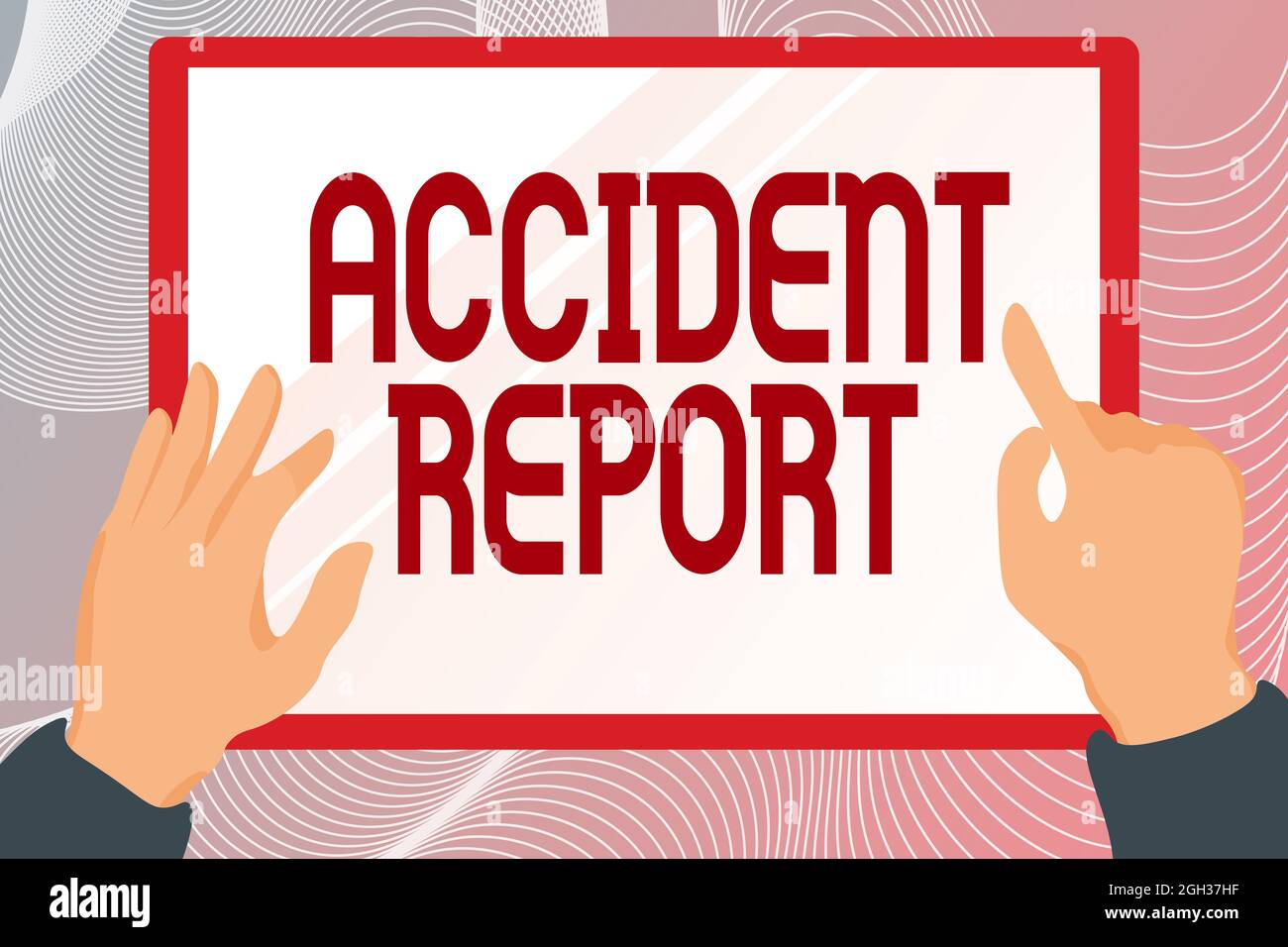 Handwriting text Accident Report. Business showcase formal recording of ...