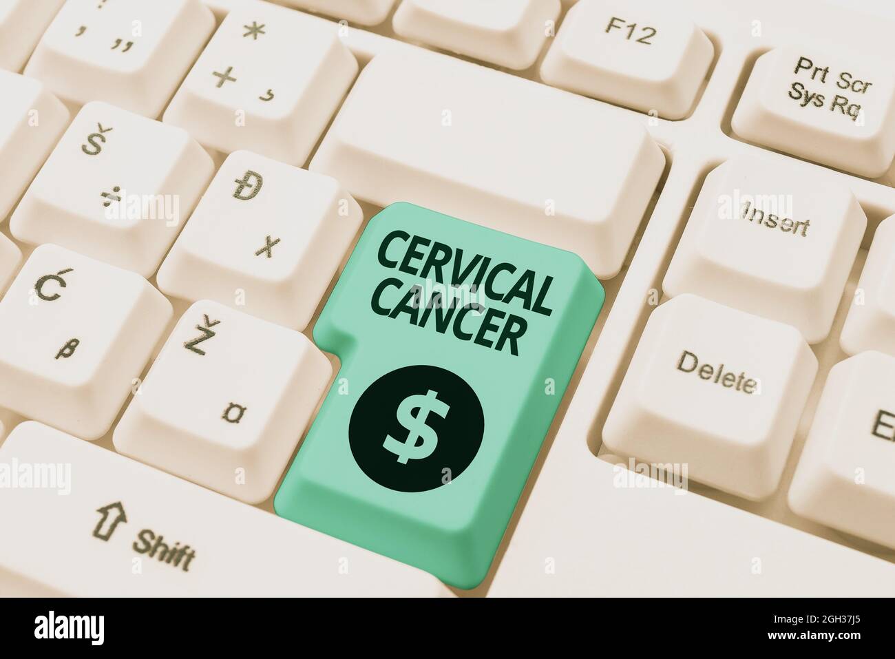 Text showing inspiration Cervical Cancer. Business concept type of ...