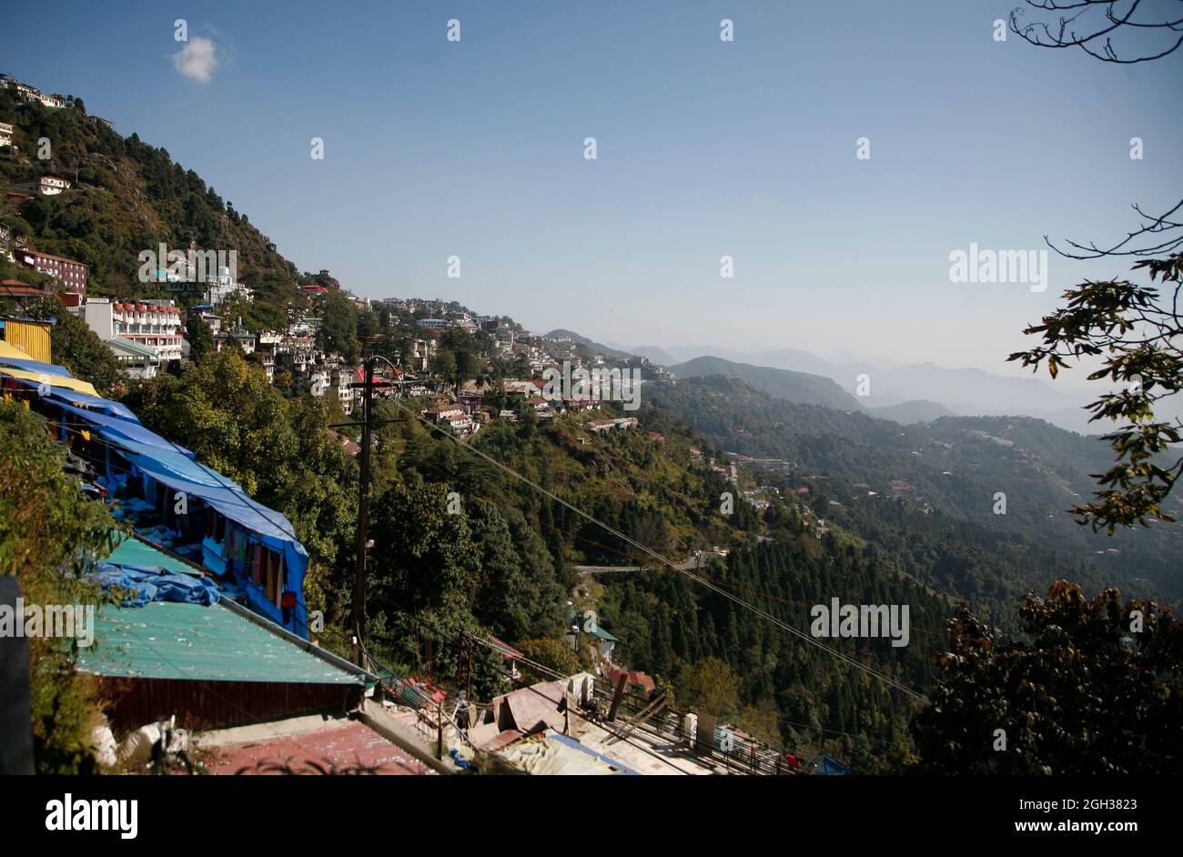 A general view of India's one of the famous Hill Station 'Mussoorie ...