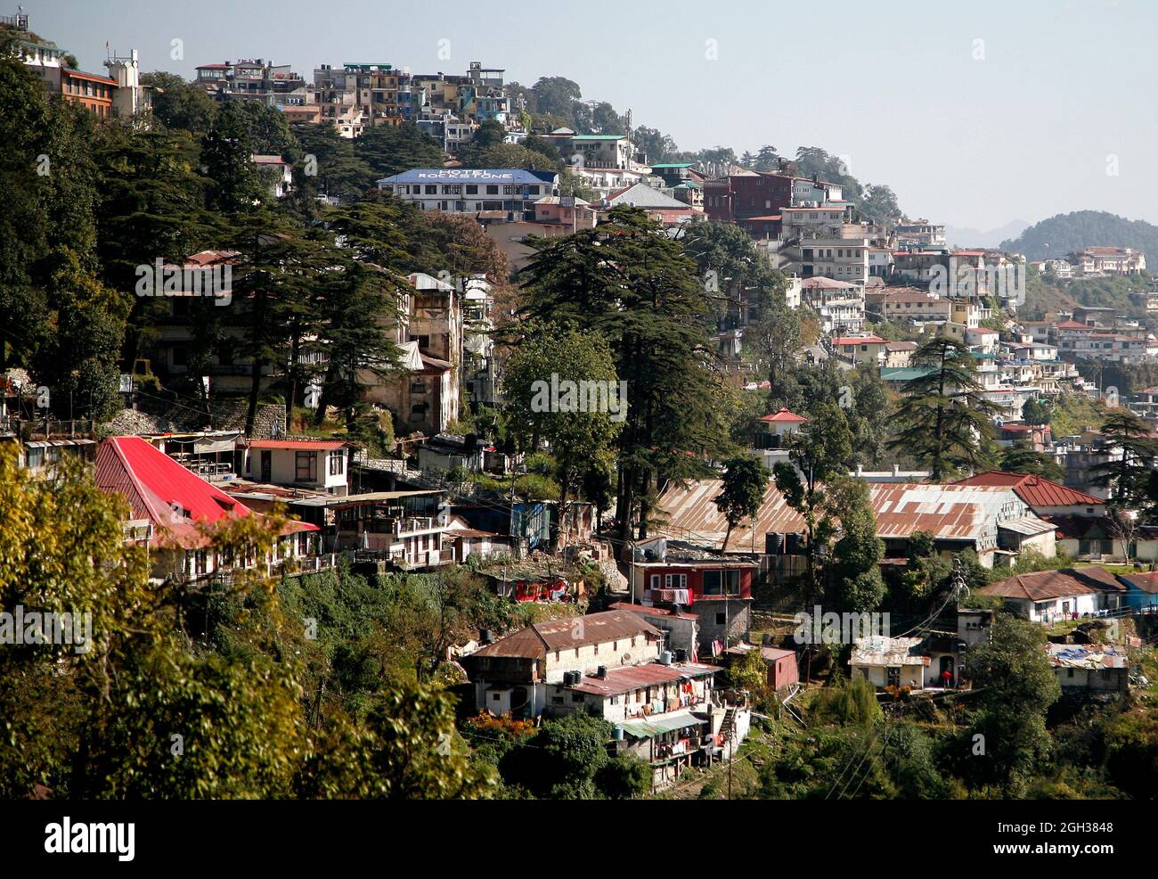 A general view of India's one of the famous Hill Station 'Mussoorie ...