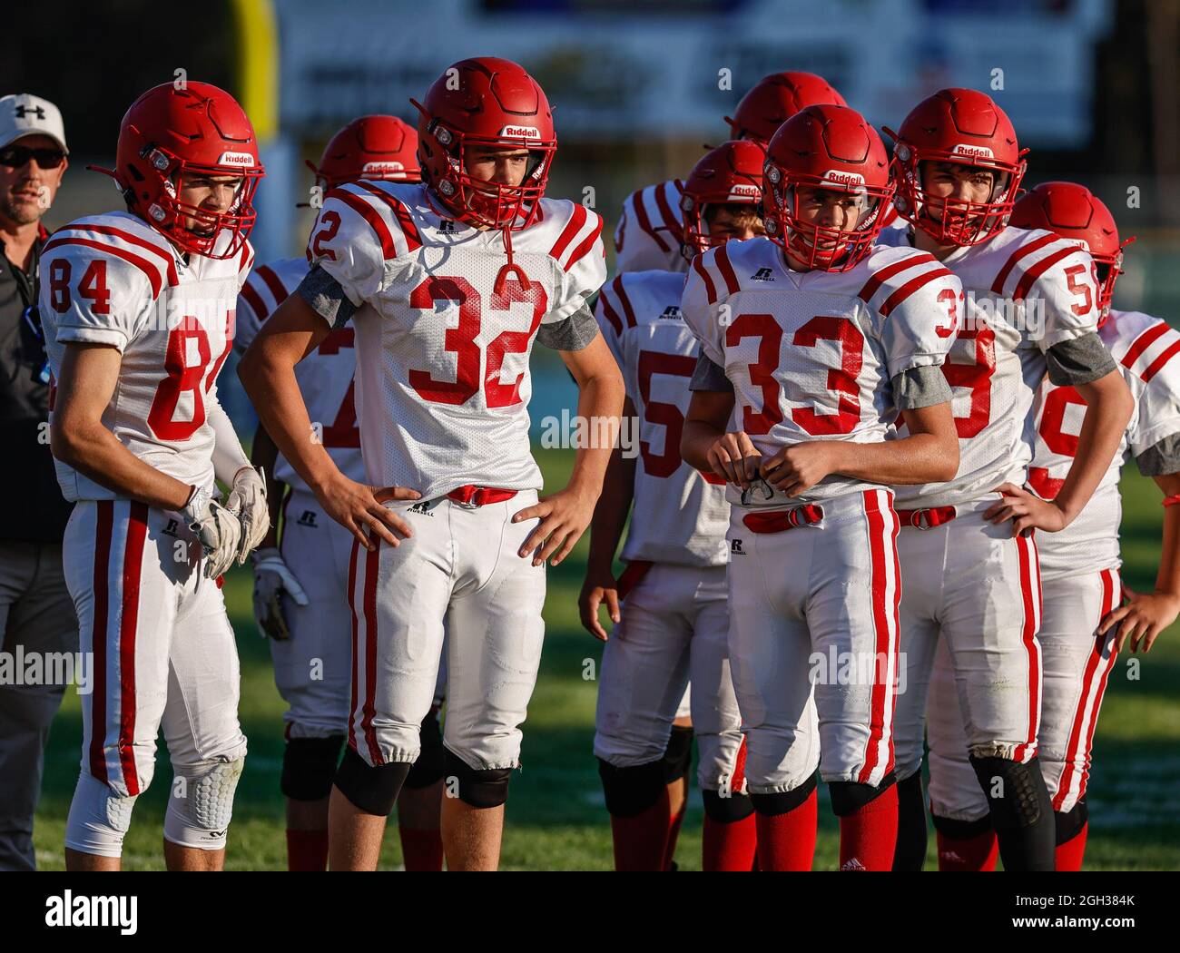 Football action with Sandpoint vs Coeur d'Alene freshmen team in Coeur ...