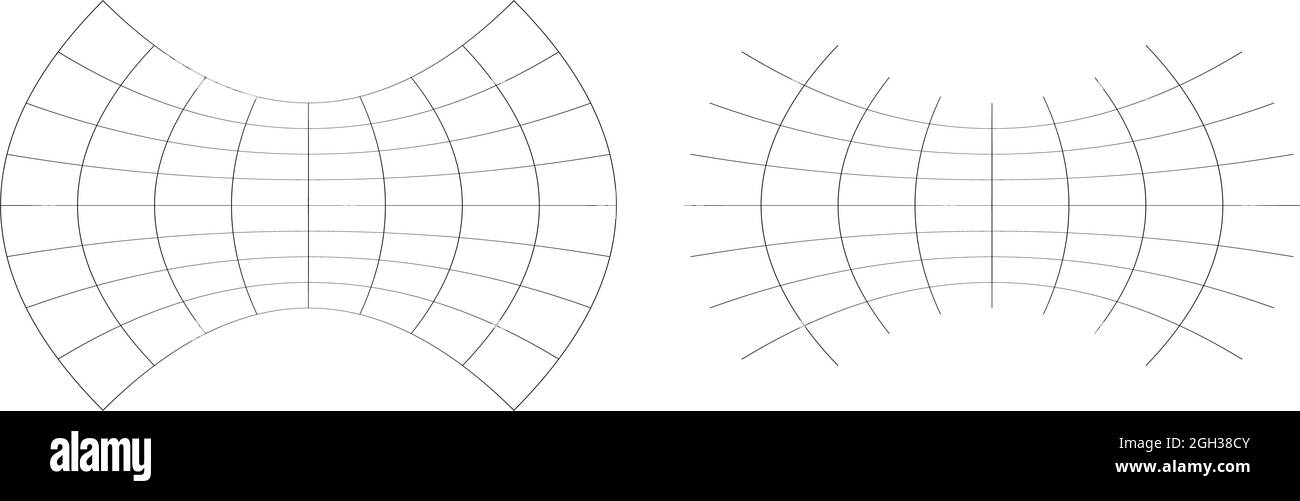 Distorted abstract geometric shape elements. Deformation, distortion ...