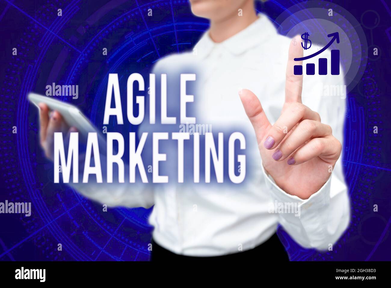 Handwriting text Agile Marketing, Business concept focusing team ...