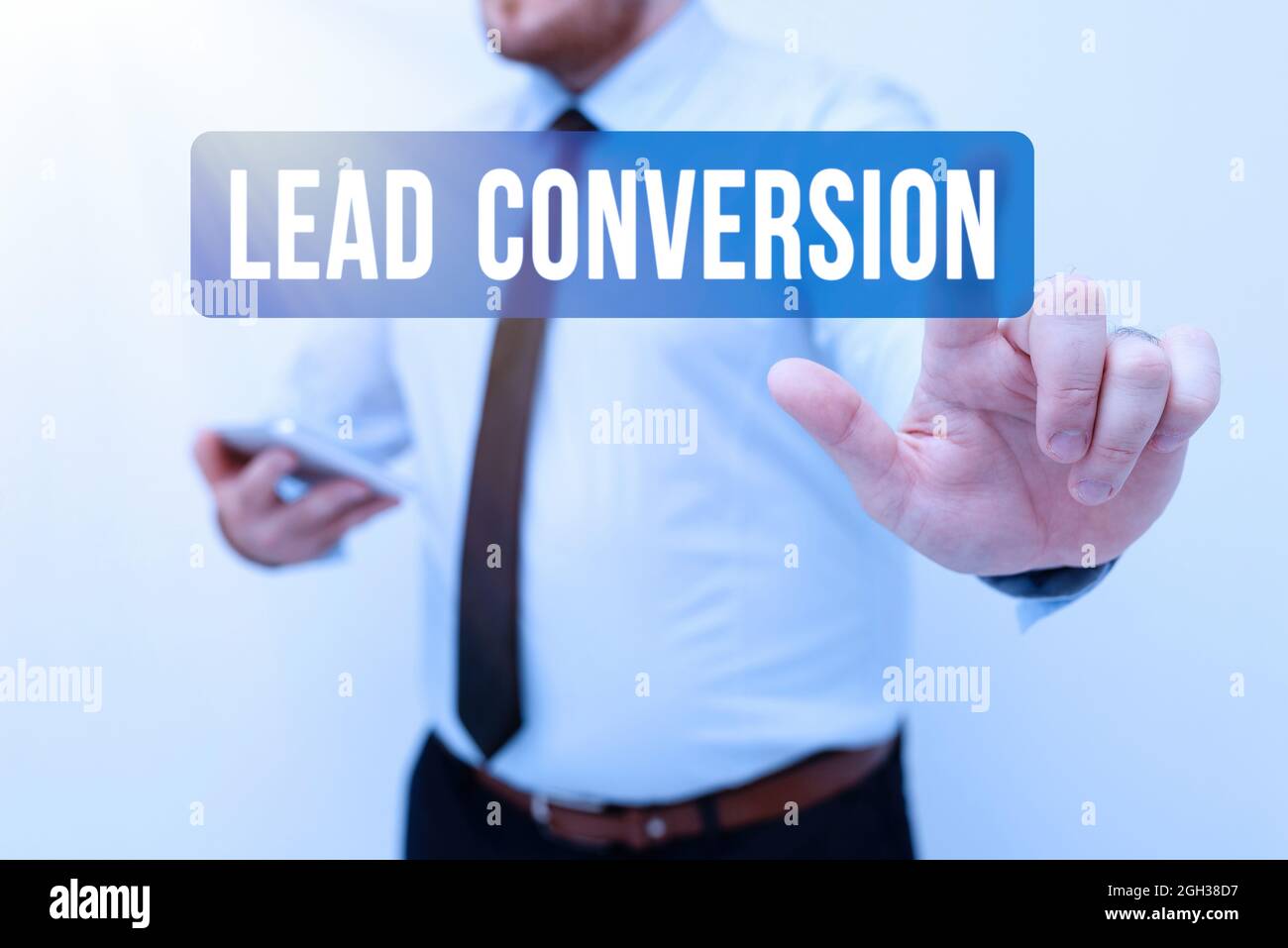 Text showing inspiration Lead Conversion, Business concept Process of ...